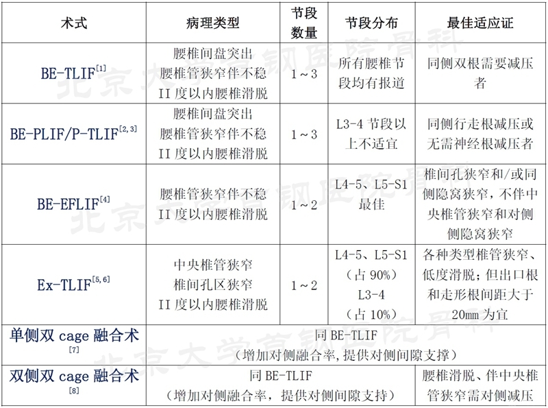 UBE/BESS下腰椎融合术的种类、溯源及对比（下） | 骨科在线